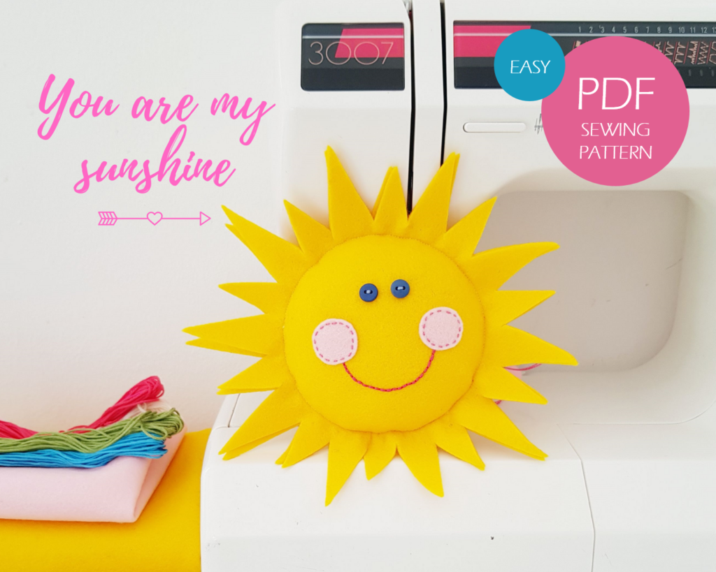 The Sun Sewing Pattern I Easy & Cute Felt Project For Beginners