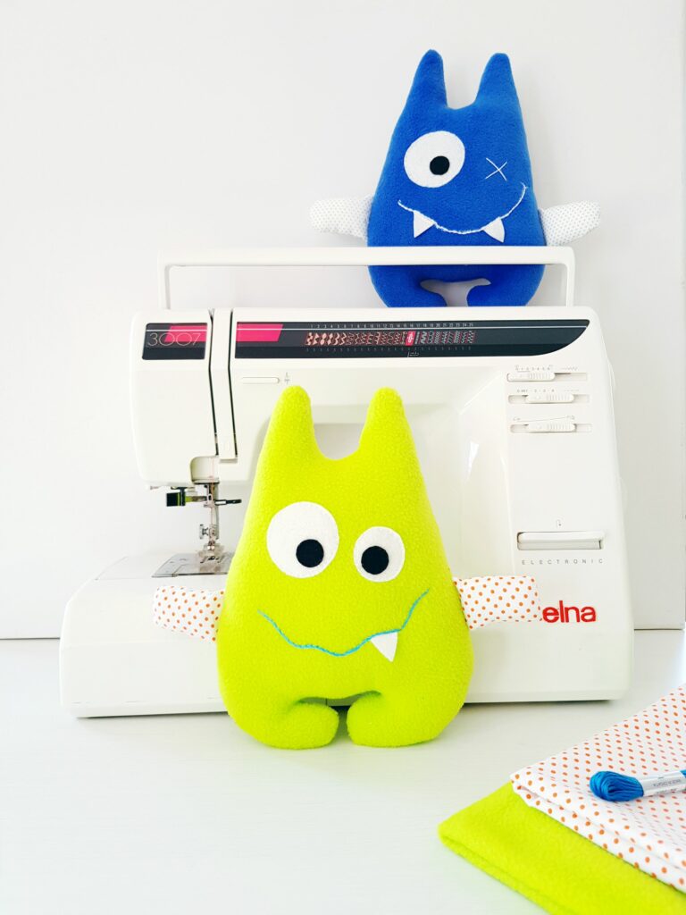 CUTE MONSTERS - soft toy sewing pattern & tutorial for beginners