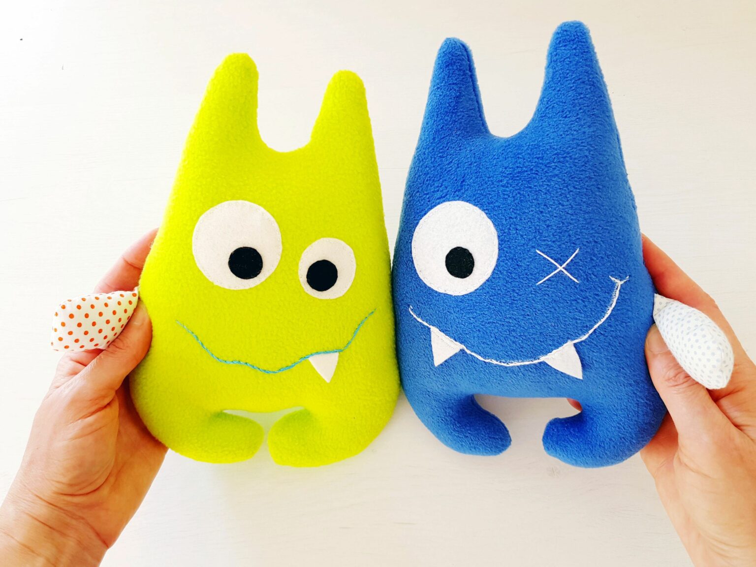 CUTE MONSTERS - soft toy sewing pattern & tutorial for beginners