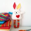 Easy BUNNY STUFFED TOY sewing pattern & tutorial, 2 sizes