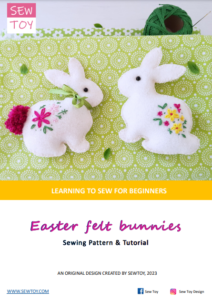 Free felt bunny pattern for hand-sewing this Easter's decorations